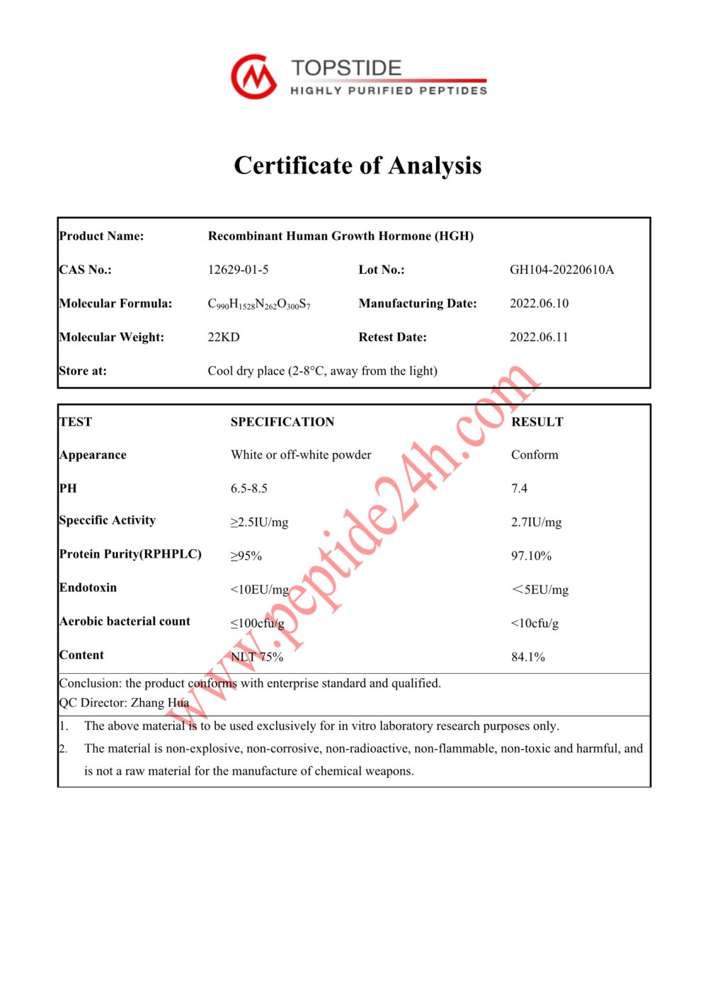 Pharmaceutical Grade HGH 191aa 20iu per vial 200iu per box